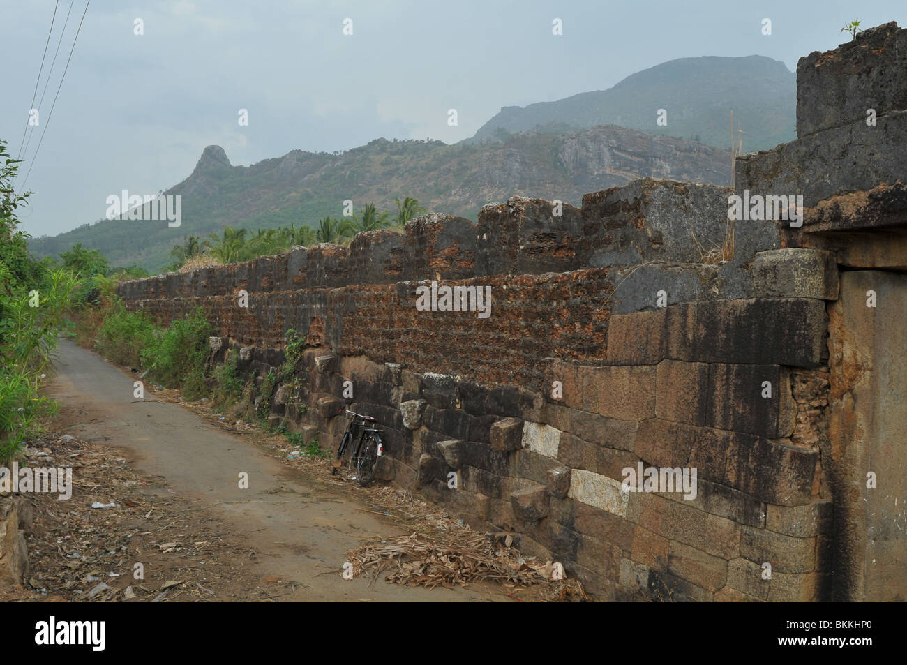 The walls of an ancient fort Stock Photo - Alamy