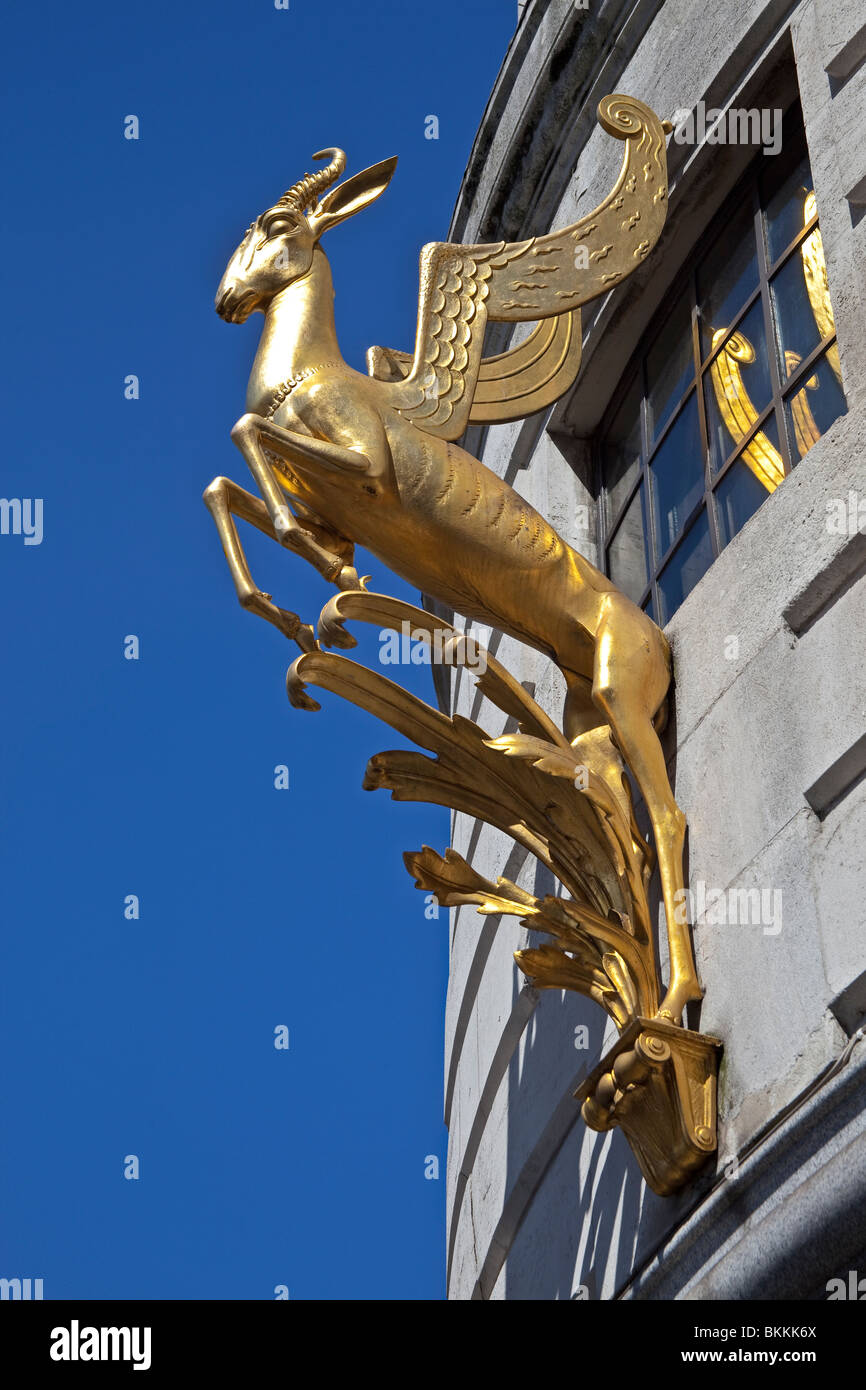 London,Trafalgar Square Springbok sculpture at South Africa House April ...