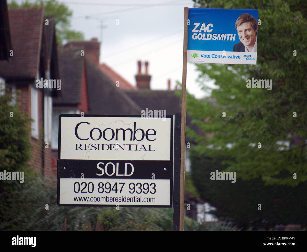Vote Conservative UK general election poster April 2010 in Kingston ...