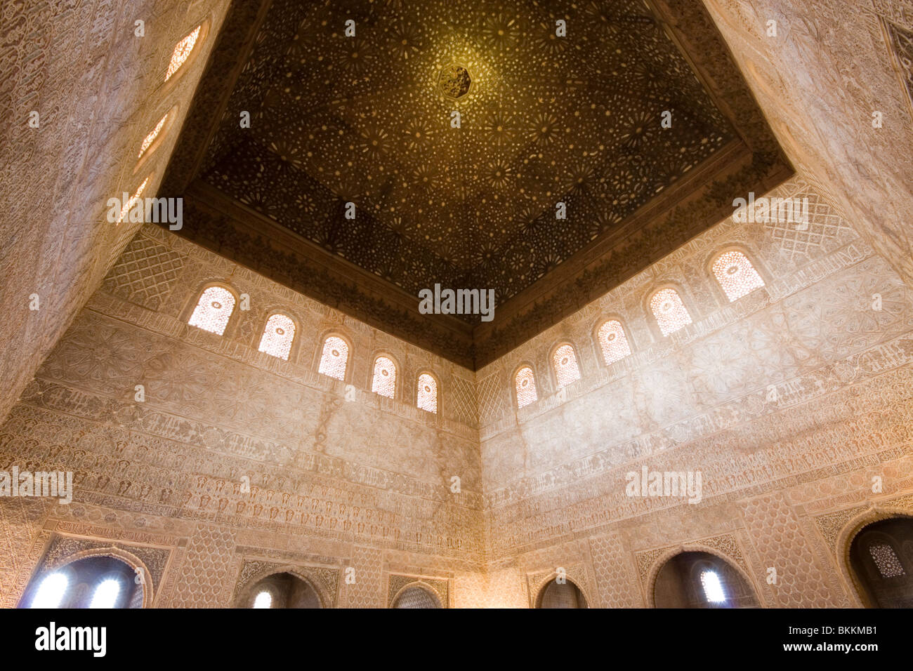 Alhambra interior ceiling detail Stock Photo - Alamy