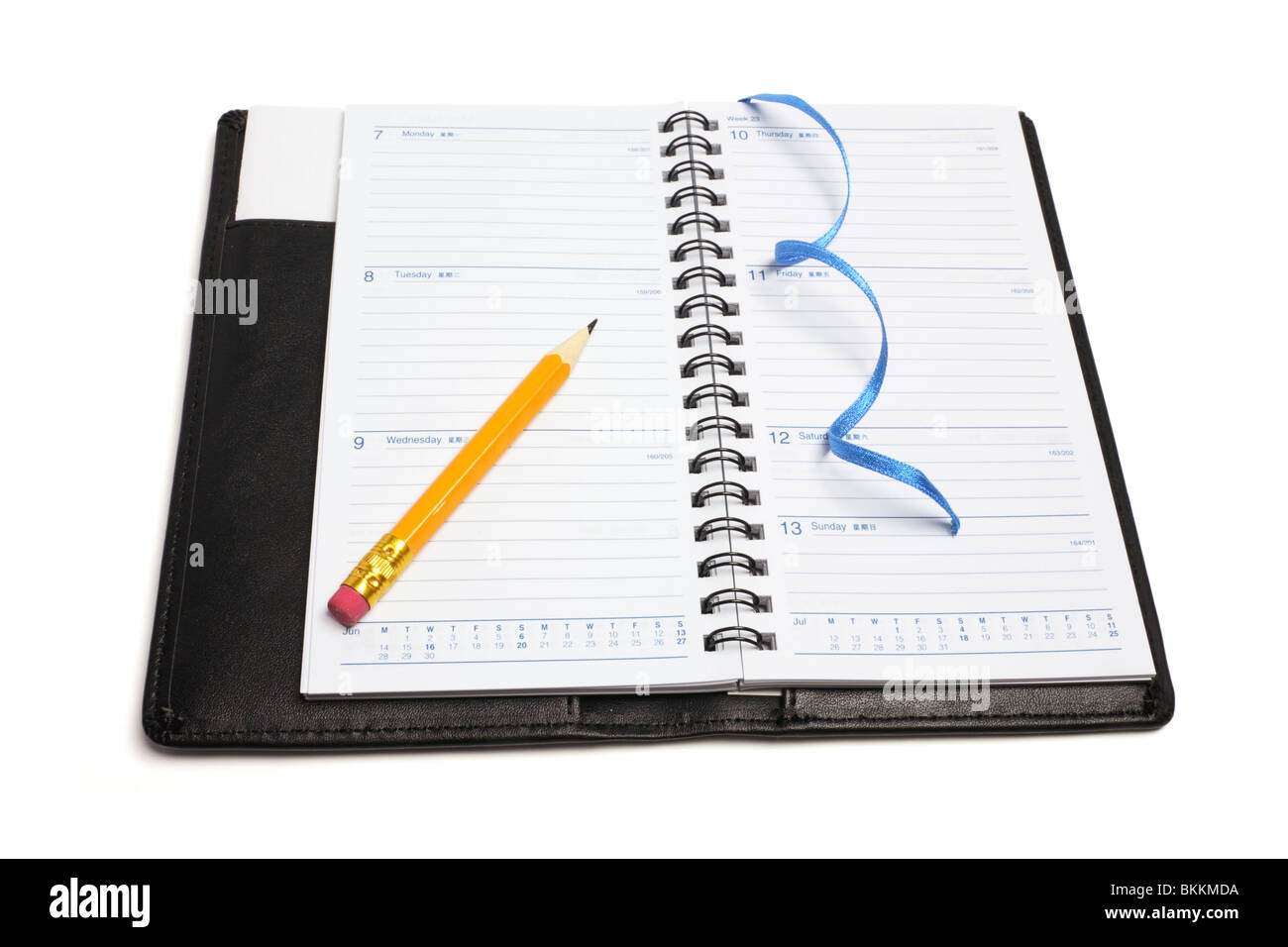 Pocket Diary and Pencil Stock Photo - Alamy