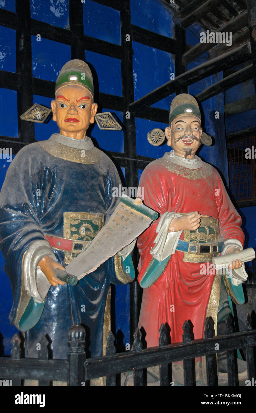 Guardians Emperor's Temple Fengdu or Ghost City beside Yangtze River ...