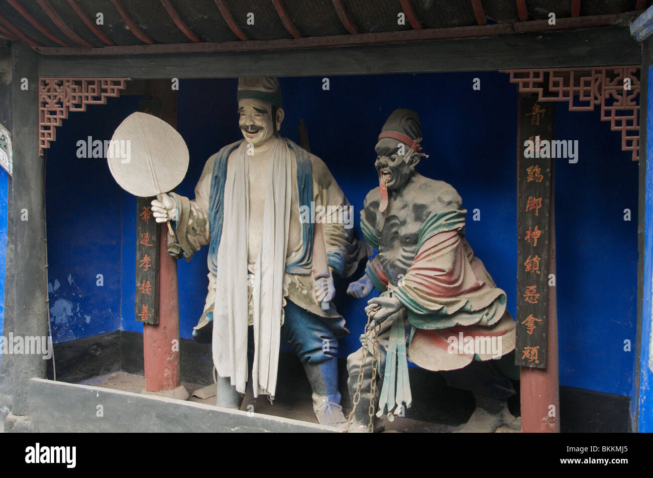 Guardians Emperor's Temple Fengdu or Ghost City beside Yangtze River ...