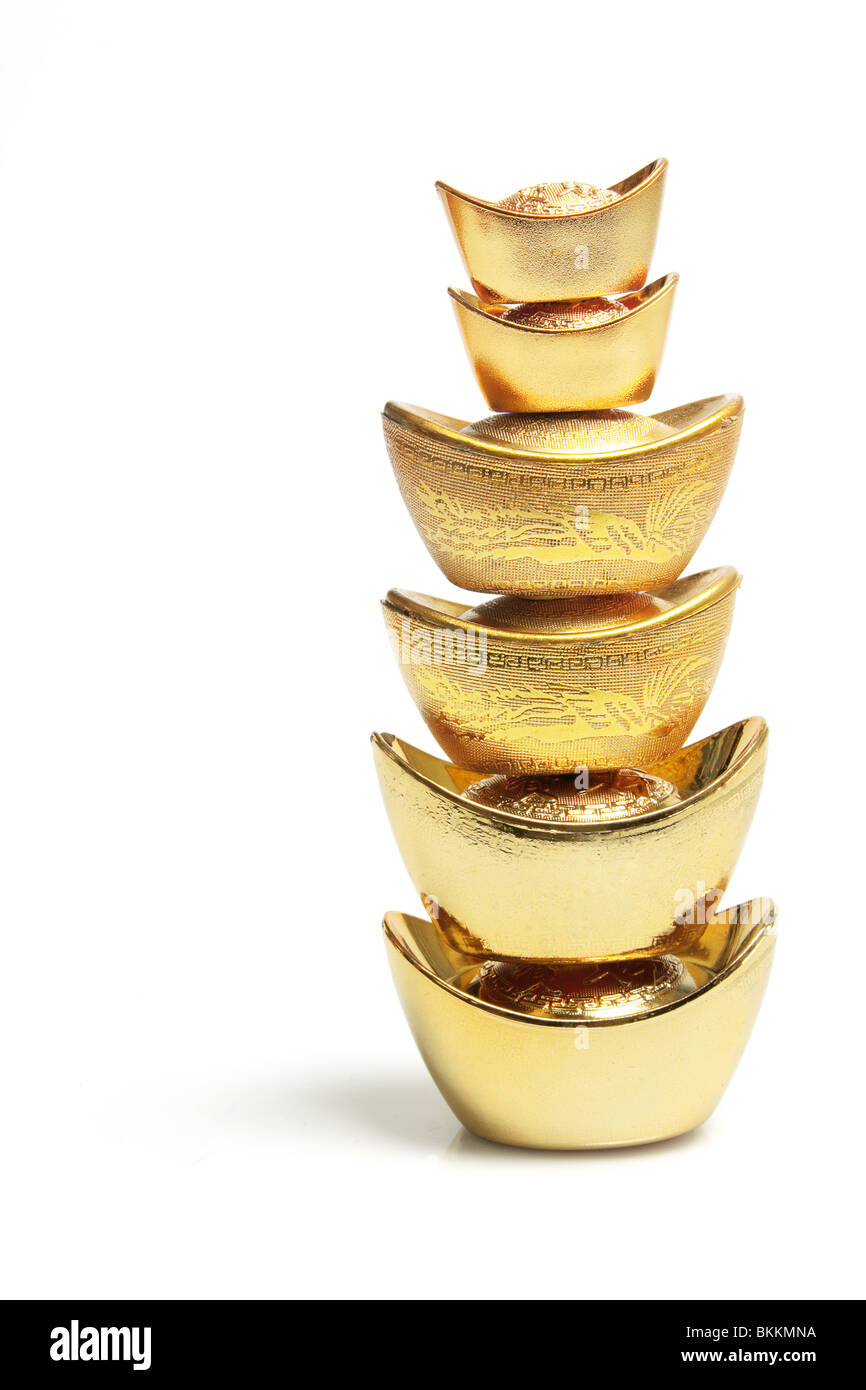 Stack of Gold Ingots Stock Photo - Alamy