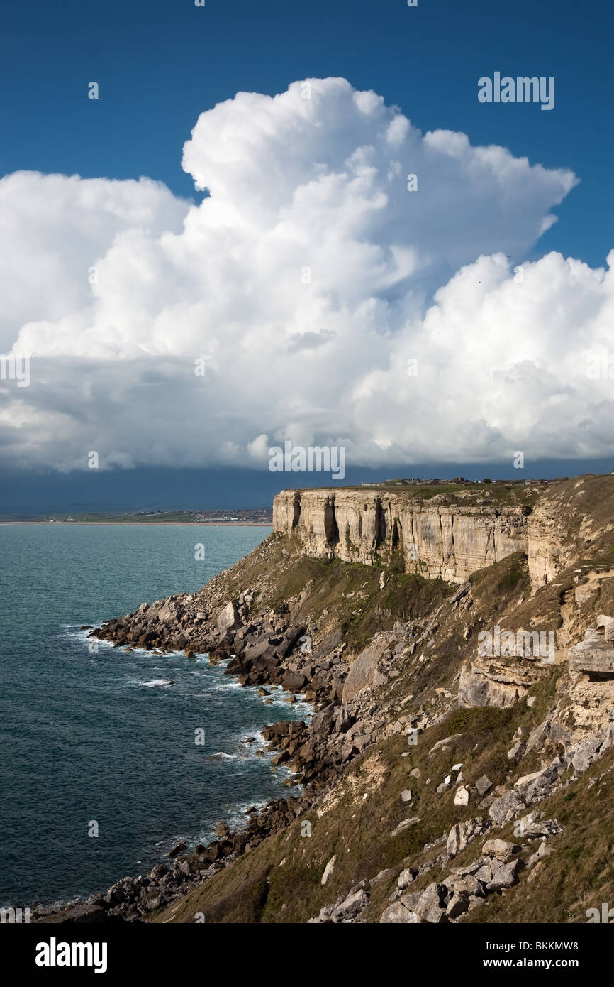 Portland cliffs on west side. Dorset Stock Photo - Alamy