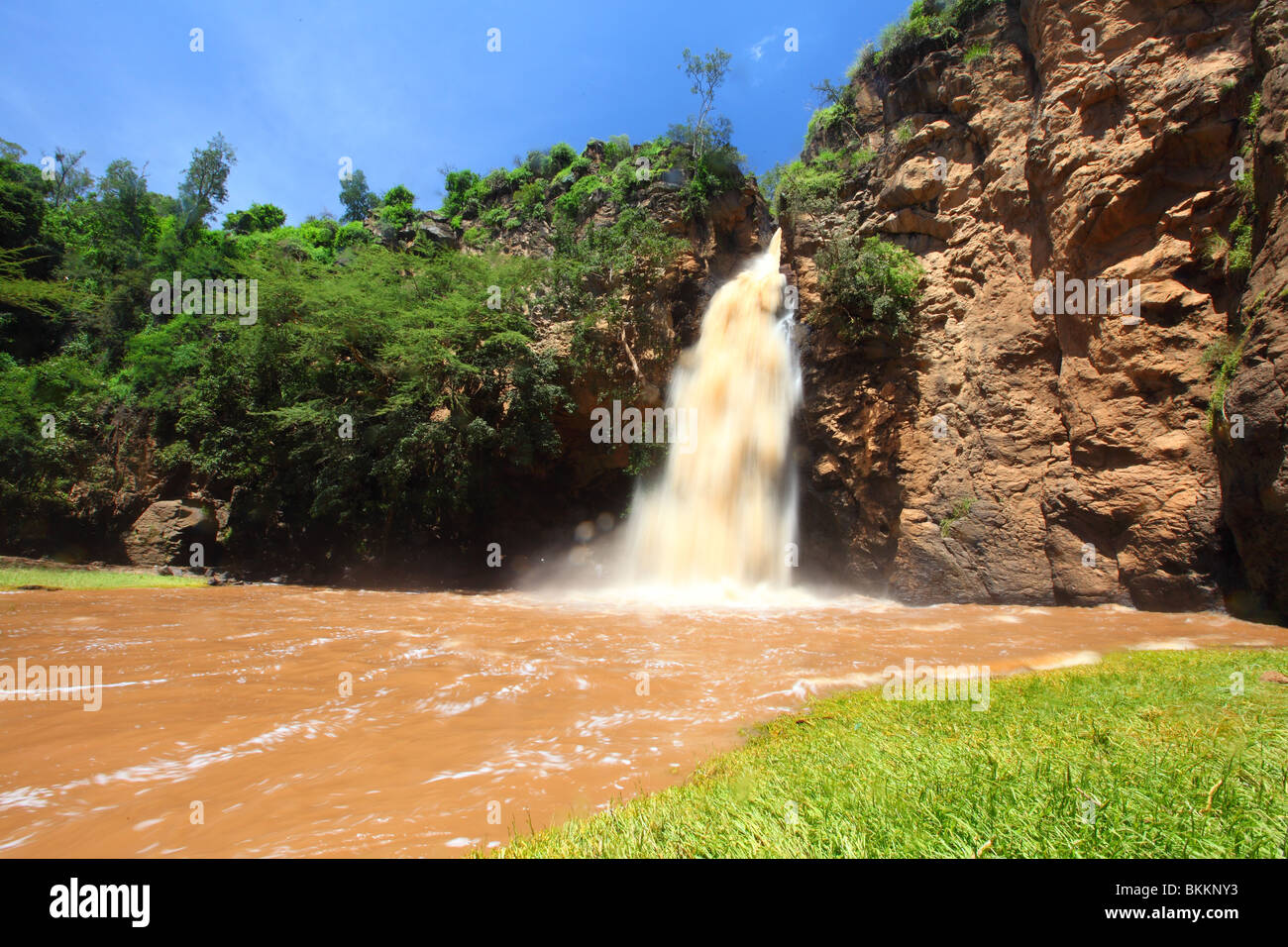 Kenya, Lake Nakuru National Park, Makalia waterfal Stock Photo - Alamy