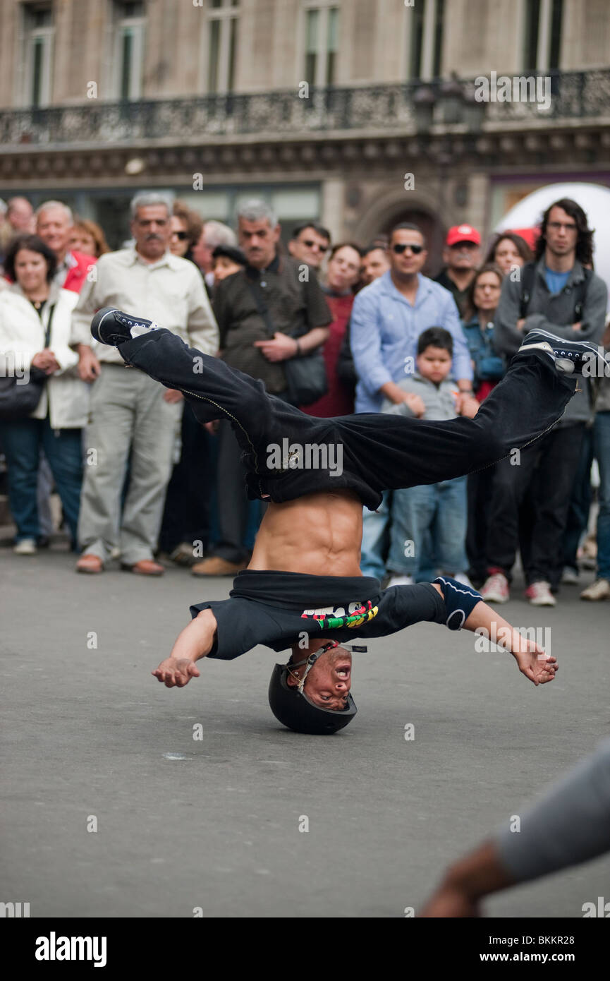 Group of Diverse People , Paris, France Watching Street Performer ...