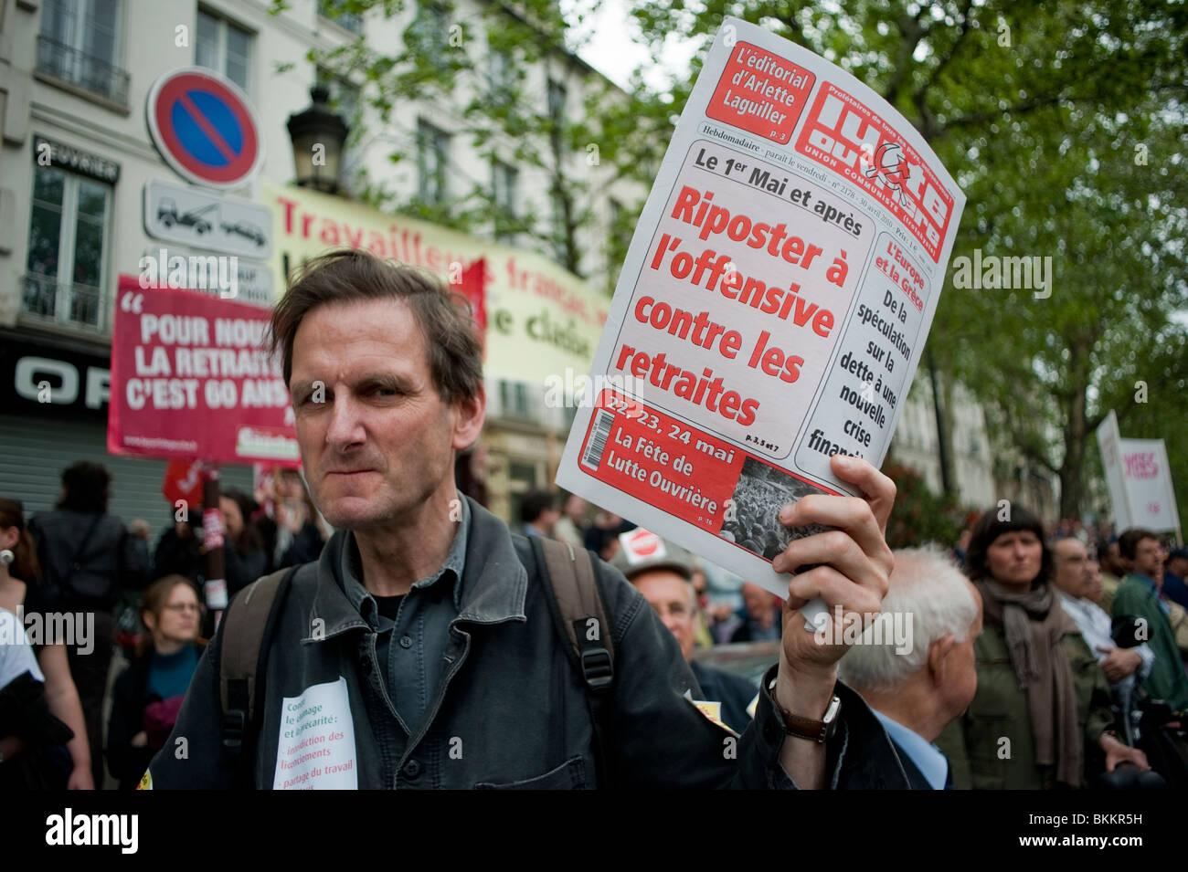 Man Selling Communist Labor Union Magazine, Retirement, Demonstrating ...