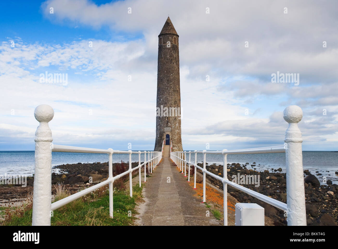Larne Round Tower, built to commemorate James Chaine regarded as the ...
