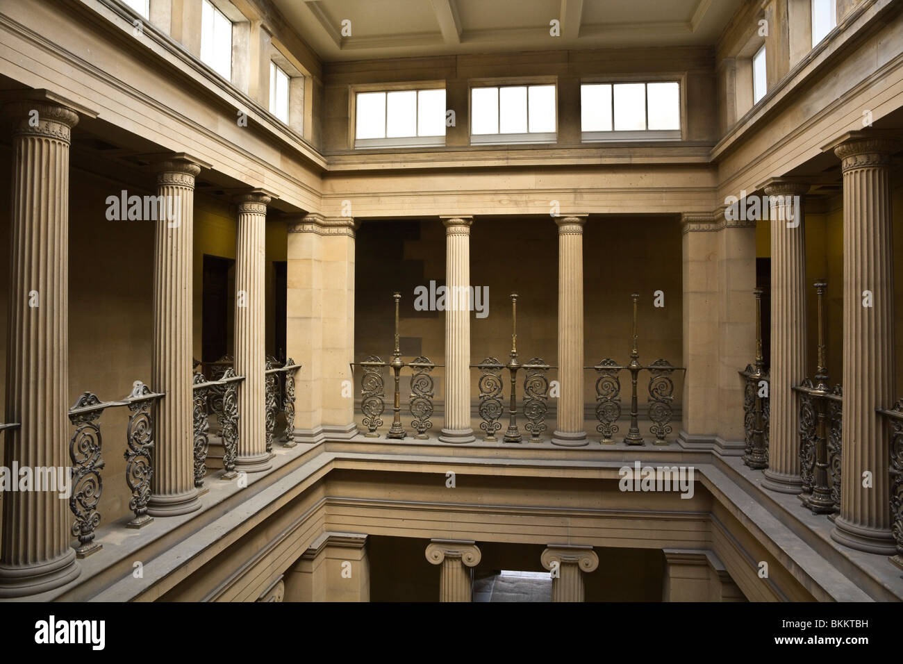 Belsay Northumberland - Belsay House. Doric (lower tier) and Ionic ...