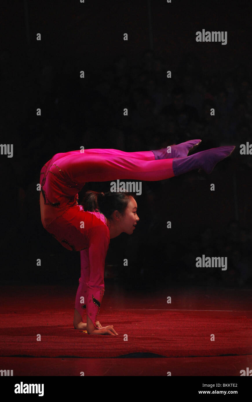 Europe Circus a female acrobatic Stock Photo - Alamy