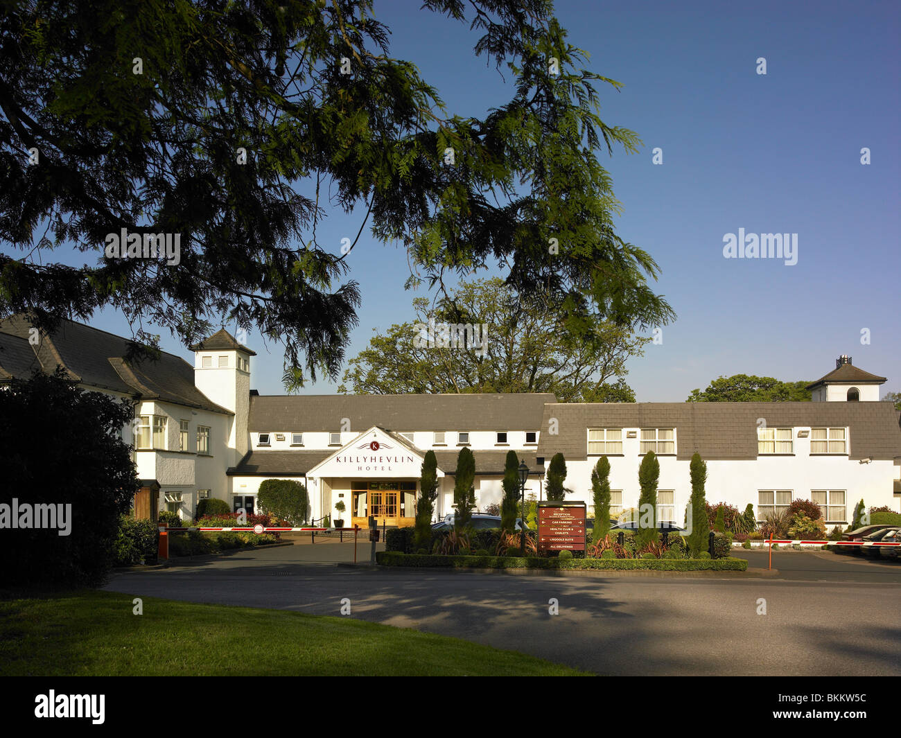 The exterior of Killyhevlin Hotel Stock Photo - Alamy