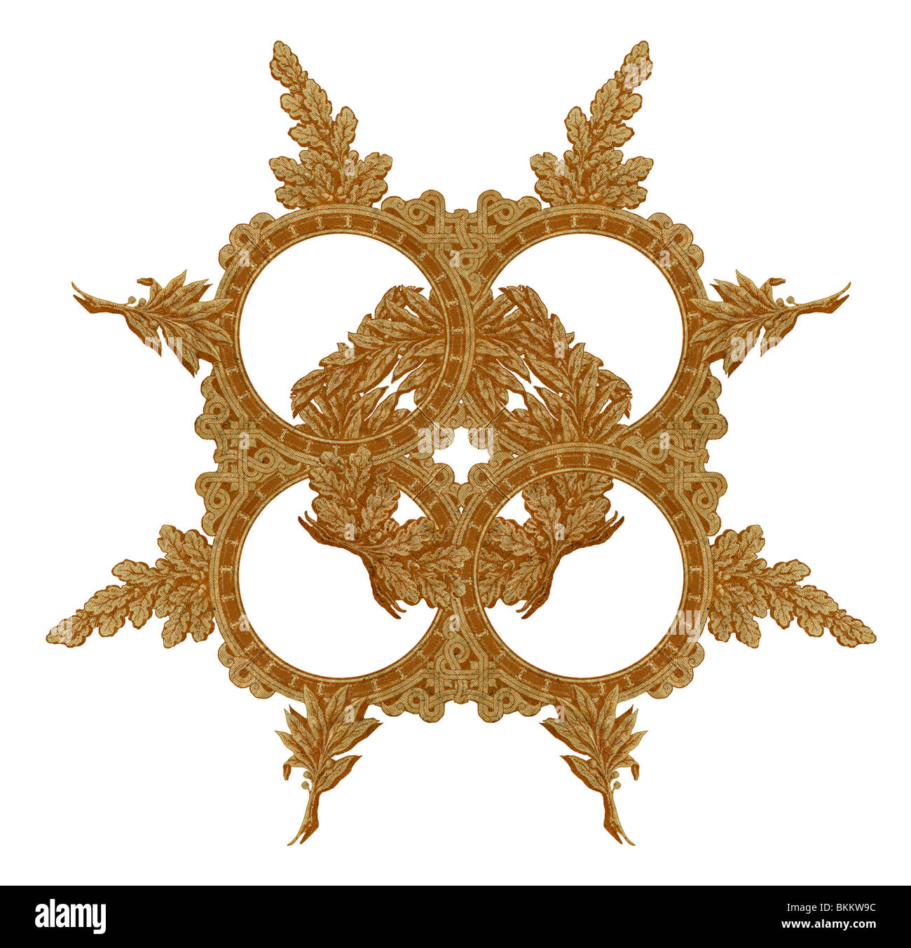 Luxuriously illustrated old colored victorian frame Stock Photo - Alamy