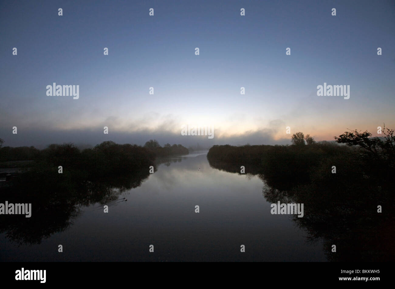 dawn river scene Stock Photo - Alamy