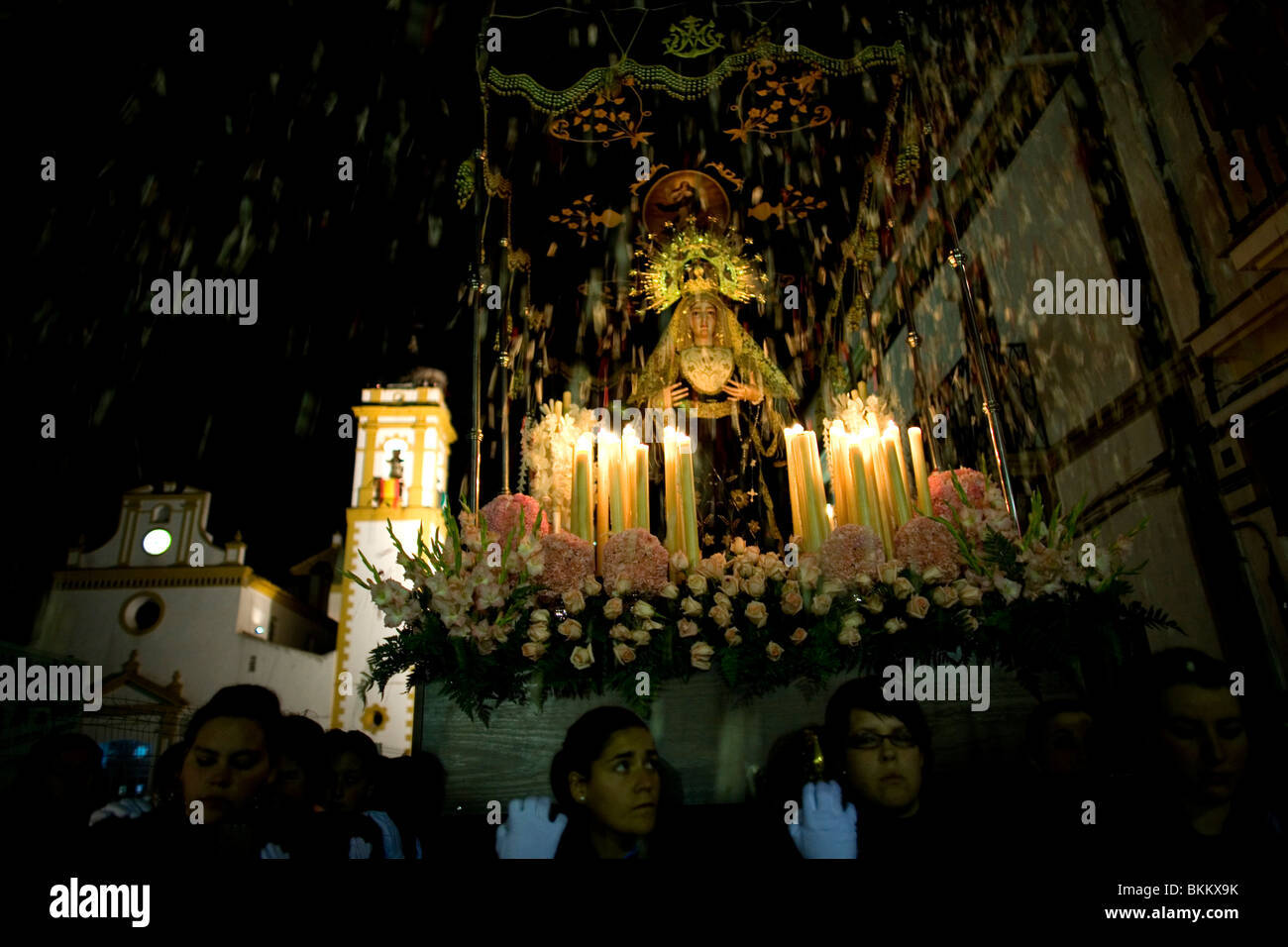 Statue flowers procession catholic hi-res stock photography and images ...