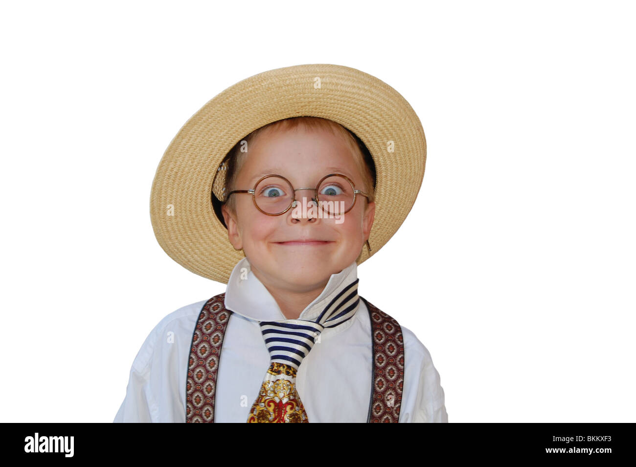 Maxim boy and his straw hat Stock Photo - Alamy