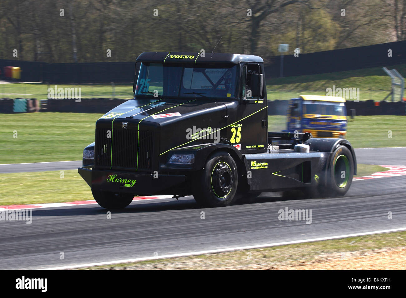Ben Horne Driving his Volvo White Aerodyne at Brands Hatch 2010 Stock ...