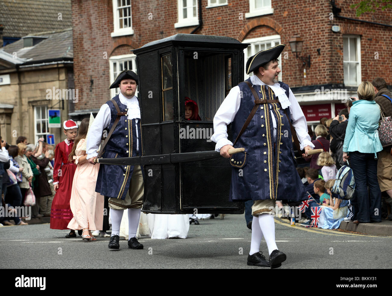The annual Royal Mayday procession Knutsford Stock Photo - Alamy