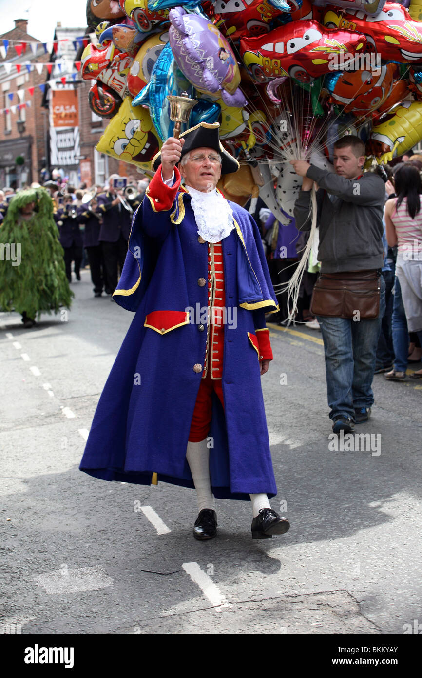 Town Crier Anthony MacDonald Smith leading the Royal May Day Procession ...