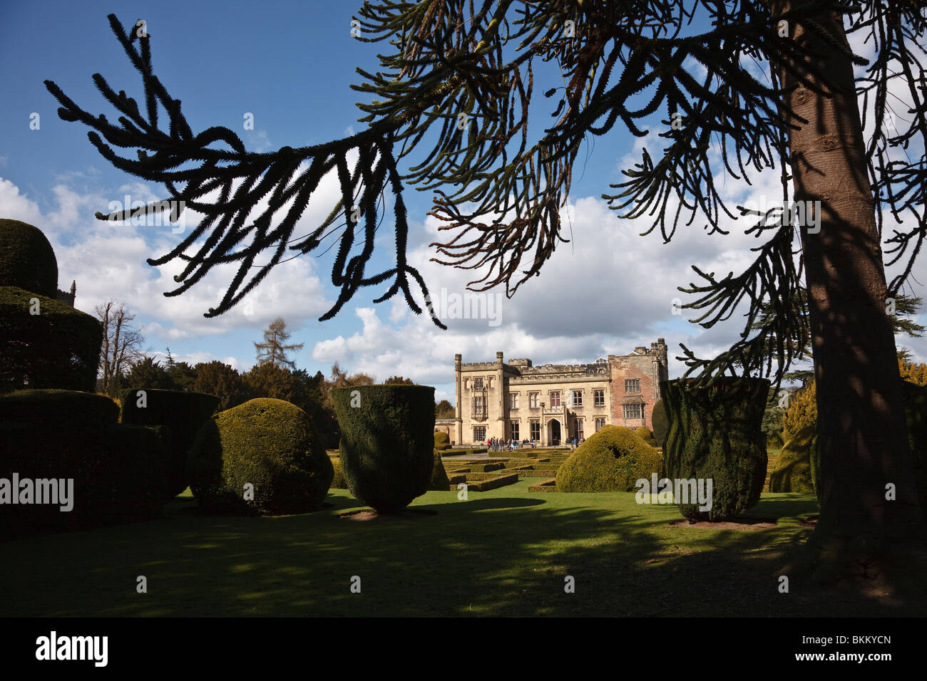 Elvaston Castle (view across the Partere garden to South Front ...