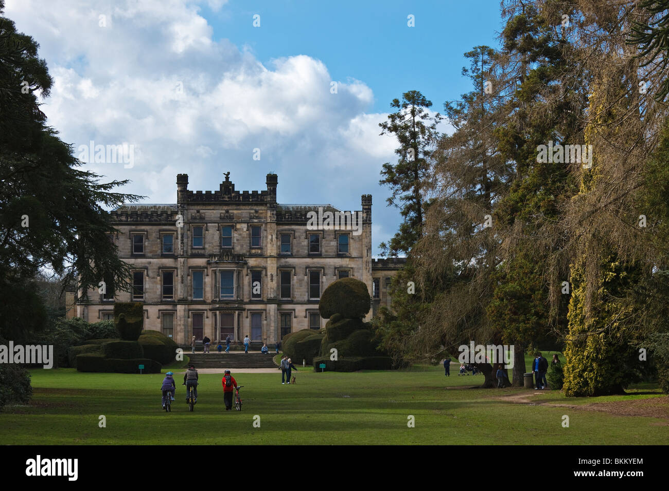 Elvaston Castle (view down East Avenue to the East Front), Derbyshire ...