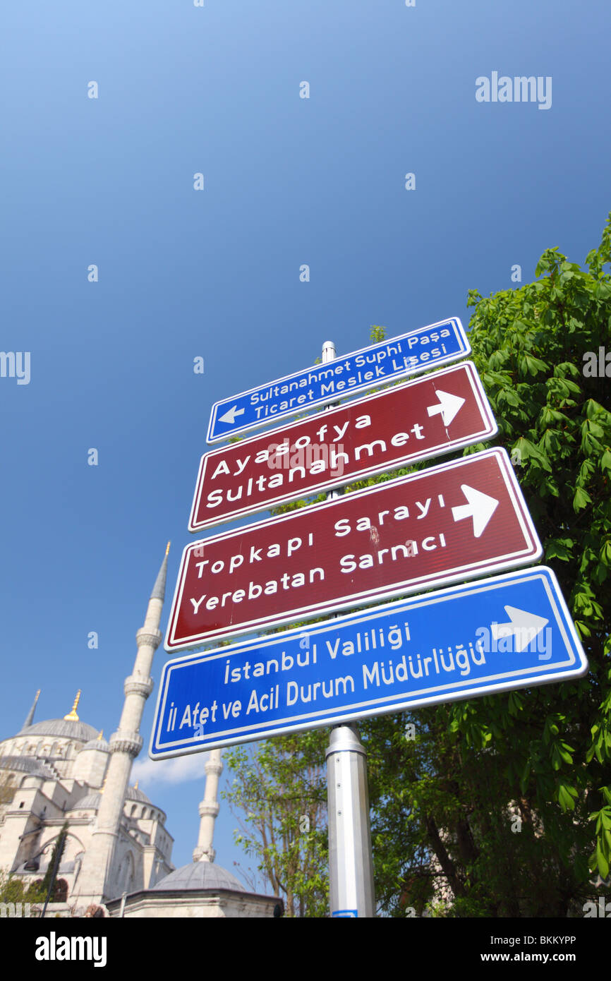 Turkey istanbul sultanahmet street sign hi-res stock photography and ...