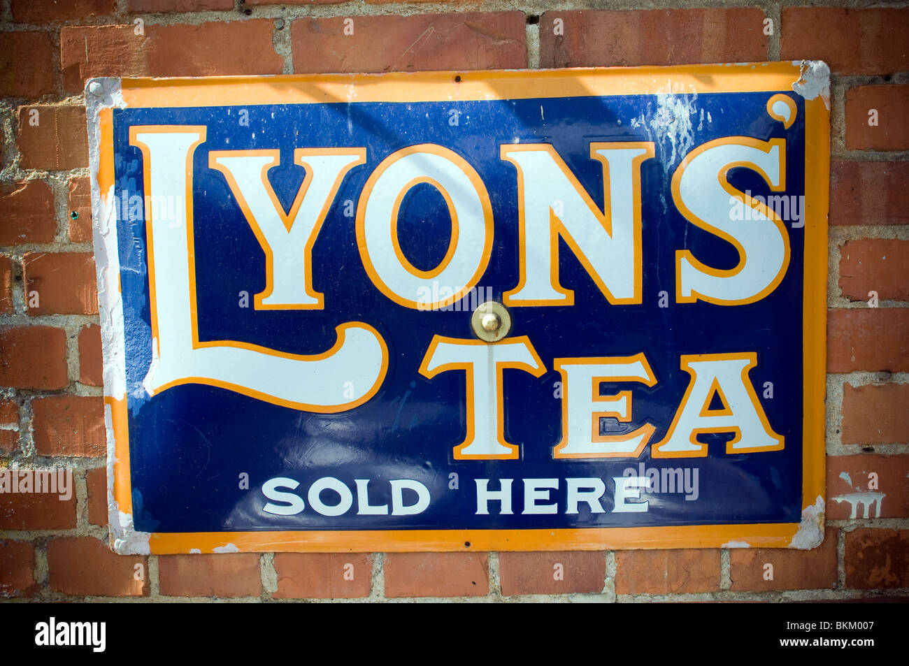 Railway equipment at Staverton railway station,Lyons Tea Stock Photo ...