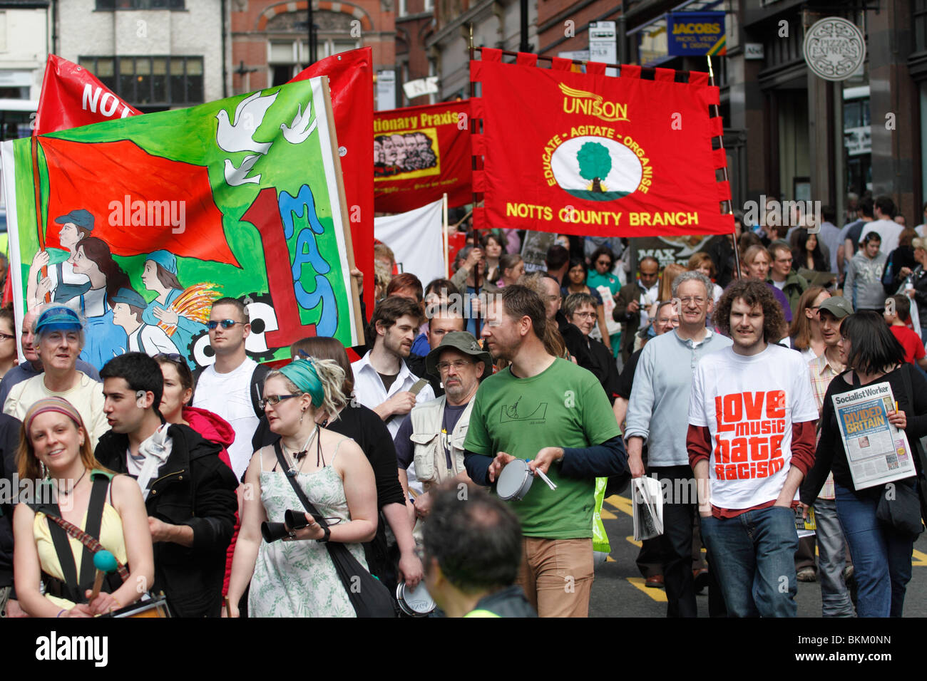protest peace rally march Nottingham's May day Rally took place on ...