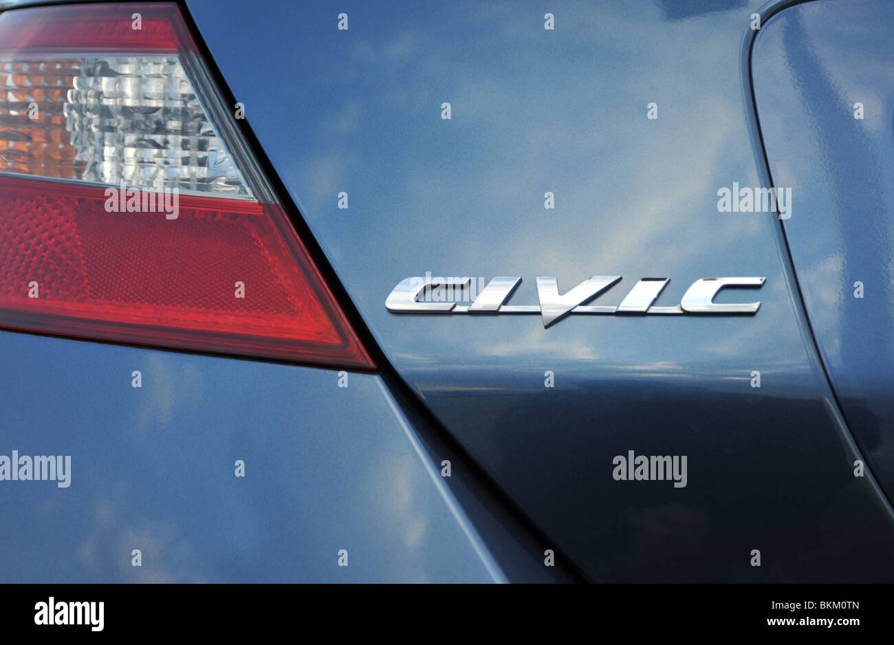 Honda car civic auto automobile automotive logo name plate Stock Photo ...