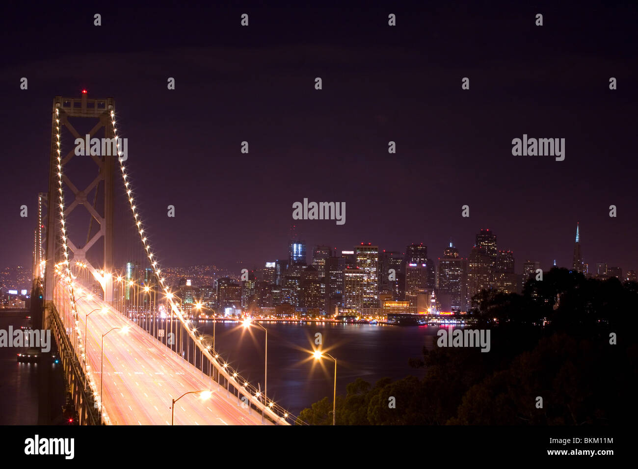 The San Francisco-Oakland Bay Bridge in San Francisco, California Stock ...