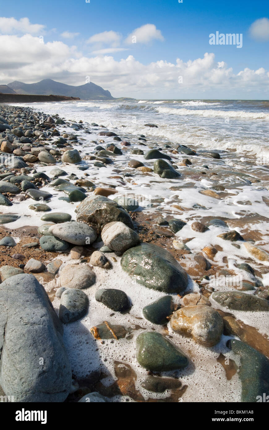 Beach on the Llyn (Lleyn) Peninsula in North Wales near Caernarfon ...