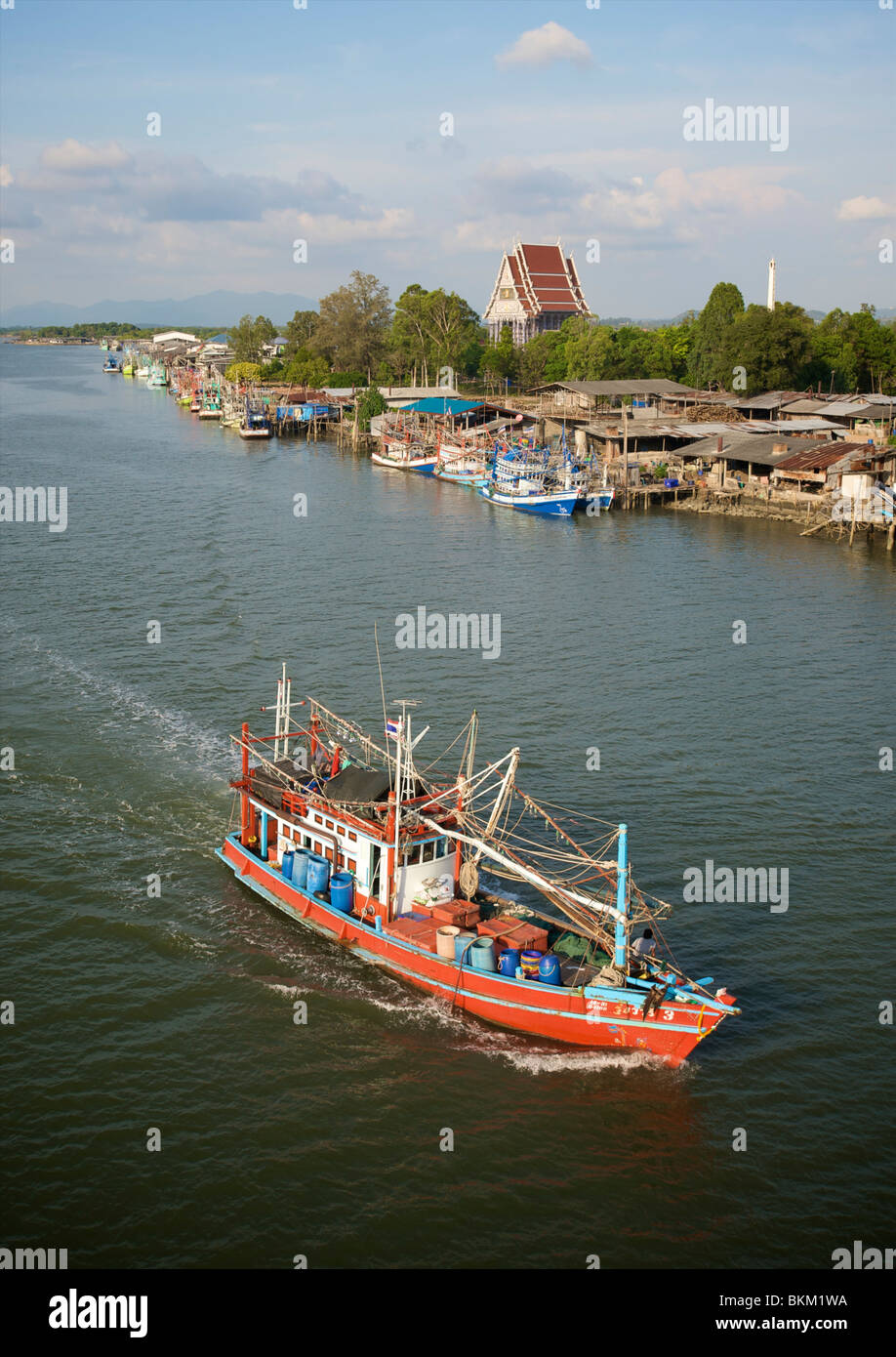 Thai squid fishing boat hi-res stock photography and images - Alamy