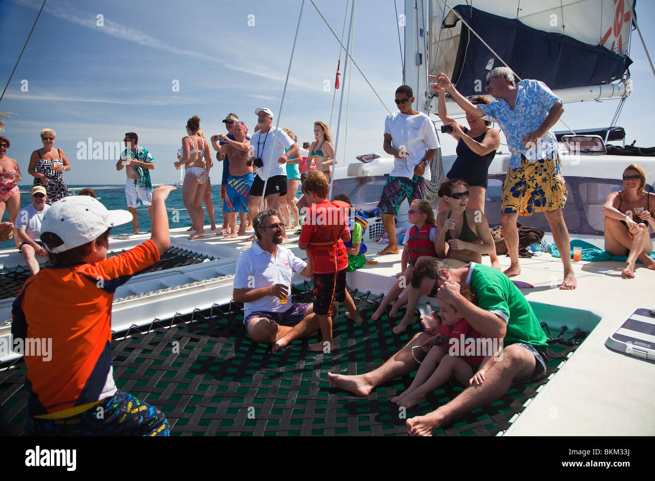 Day trip party catamaran hi-res stock photography and images - Alamy