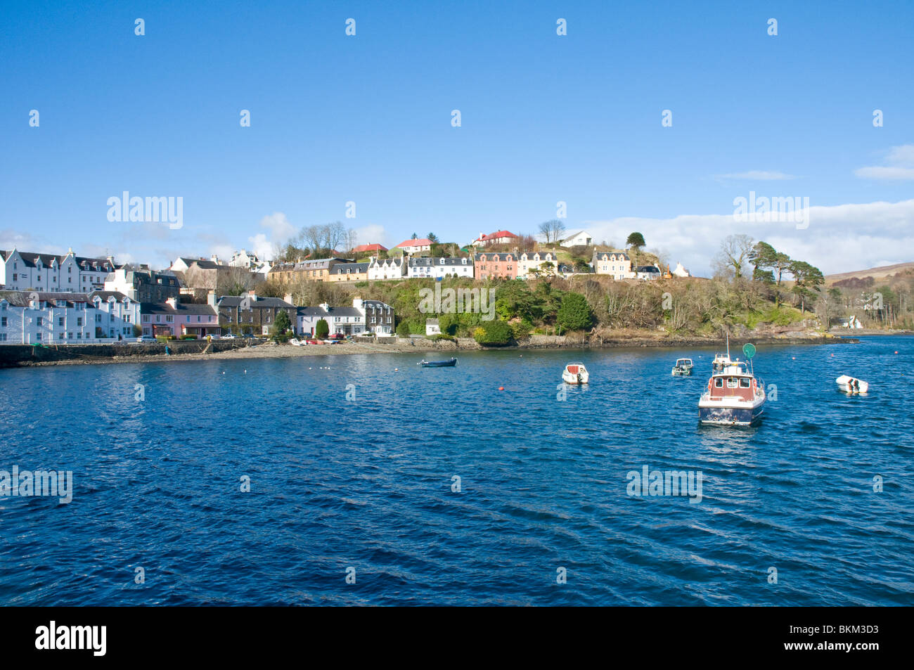 Fishing boats & boats at Portree harbour Portree Isle of Skye Highland ...