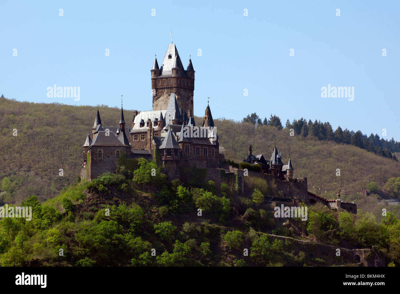 Reichsburg castle at Cochem Stock Photo - Alamy