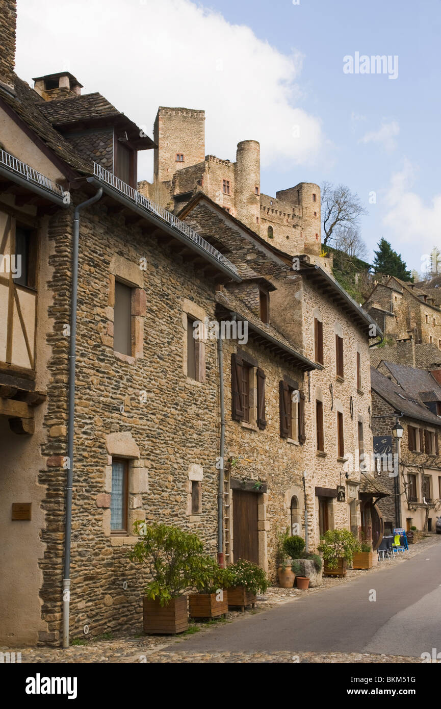 The Medieval Fortress Belcastel Castle Overlooking the Historic Village ...
