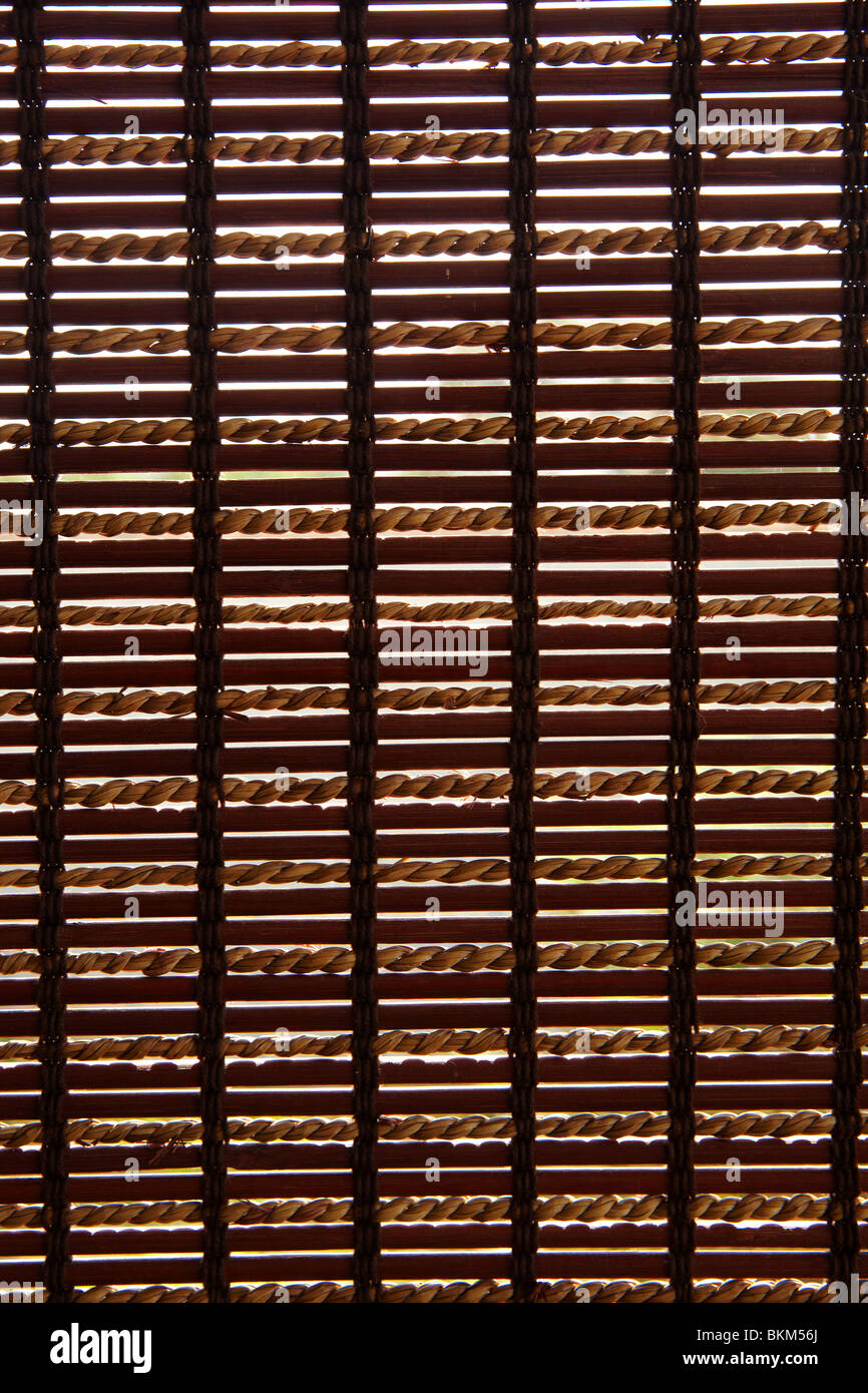 Striped brown wooden blind background Stock Photo - Alamy