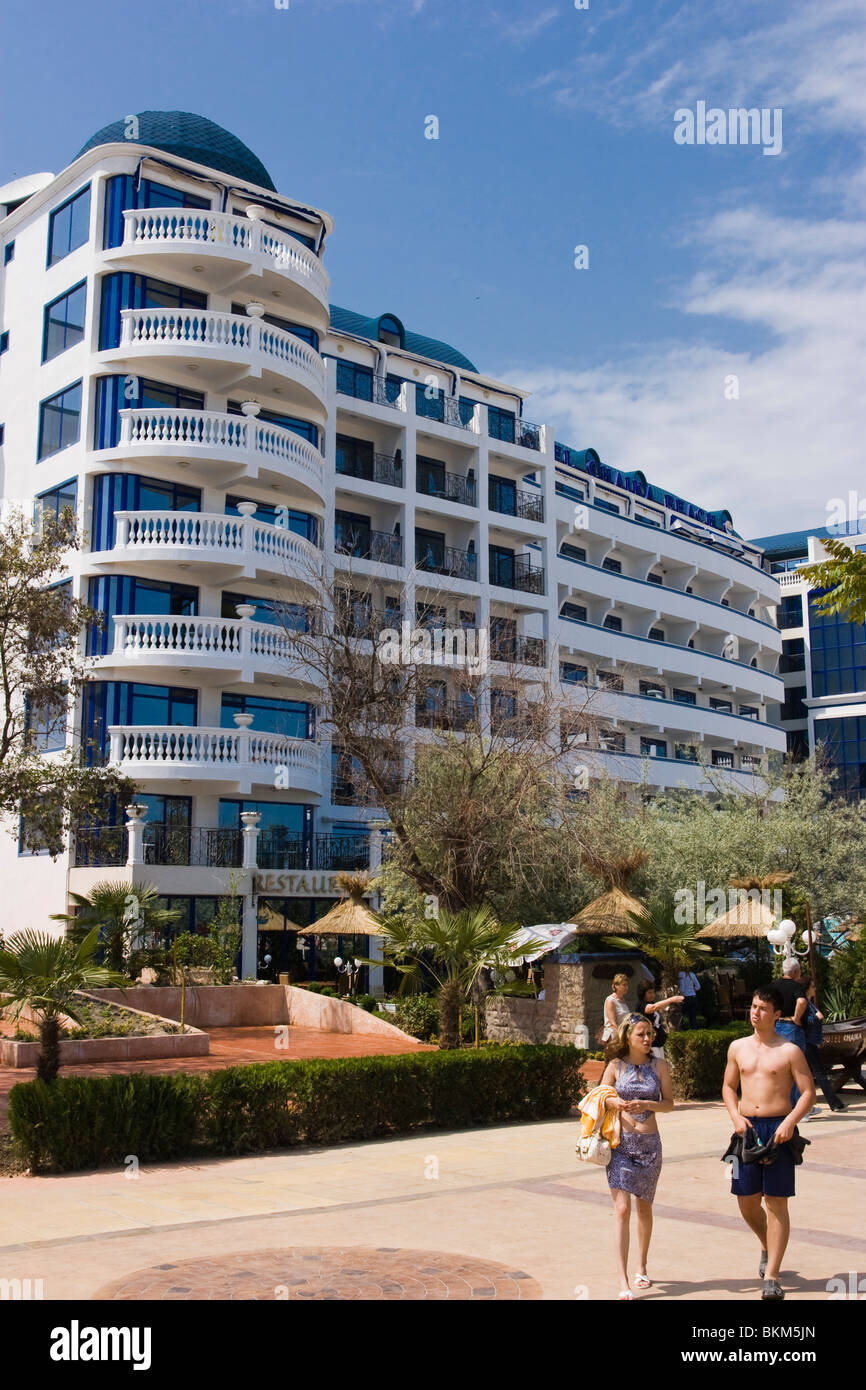 Modern architecture, Sunny beach, (Slunchev Bryag), wellknown resort ...