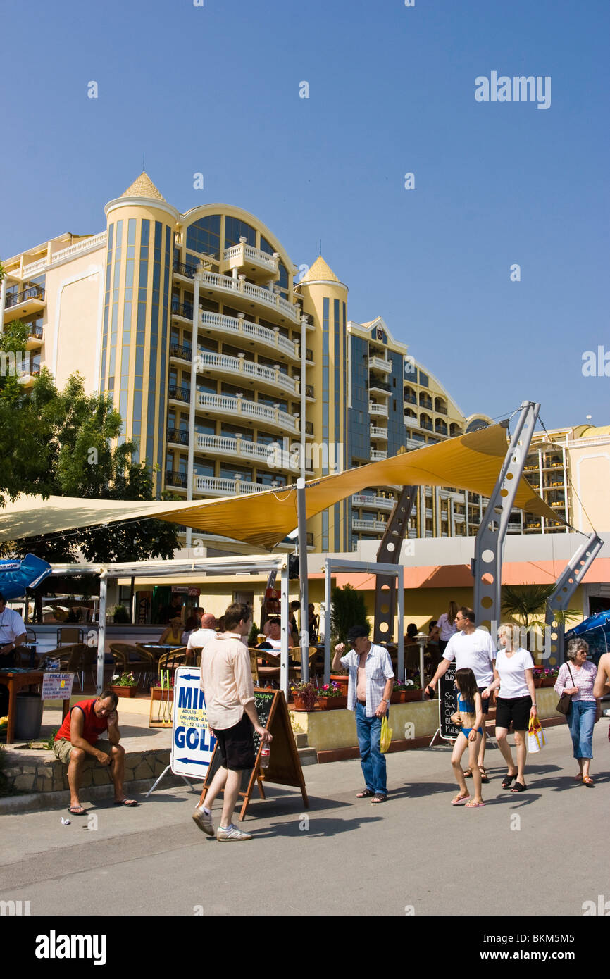 Modern architecture, Sunny beach, (Slunchev Bryag), wellknown resort ...