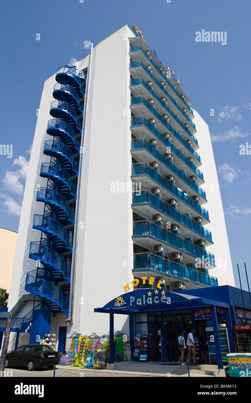 Modern architecture, Sunny beach, (Slunchev Bryag), wellknown resort ...