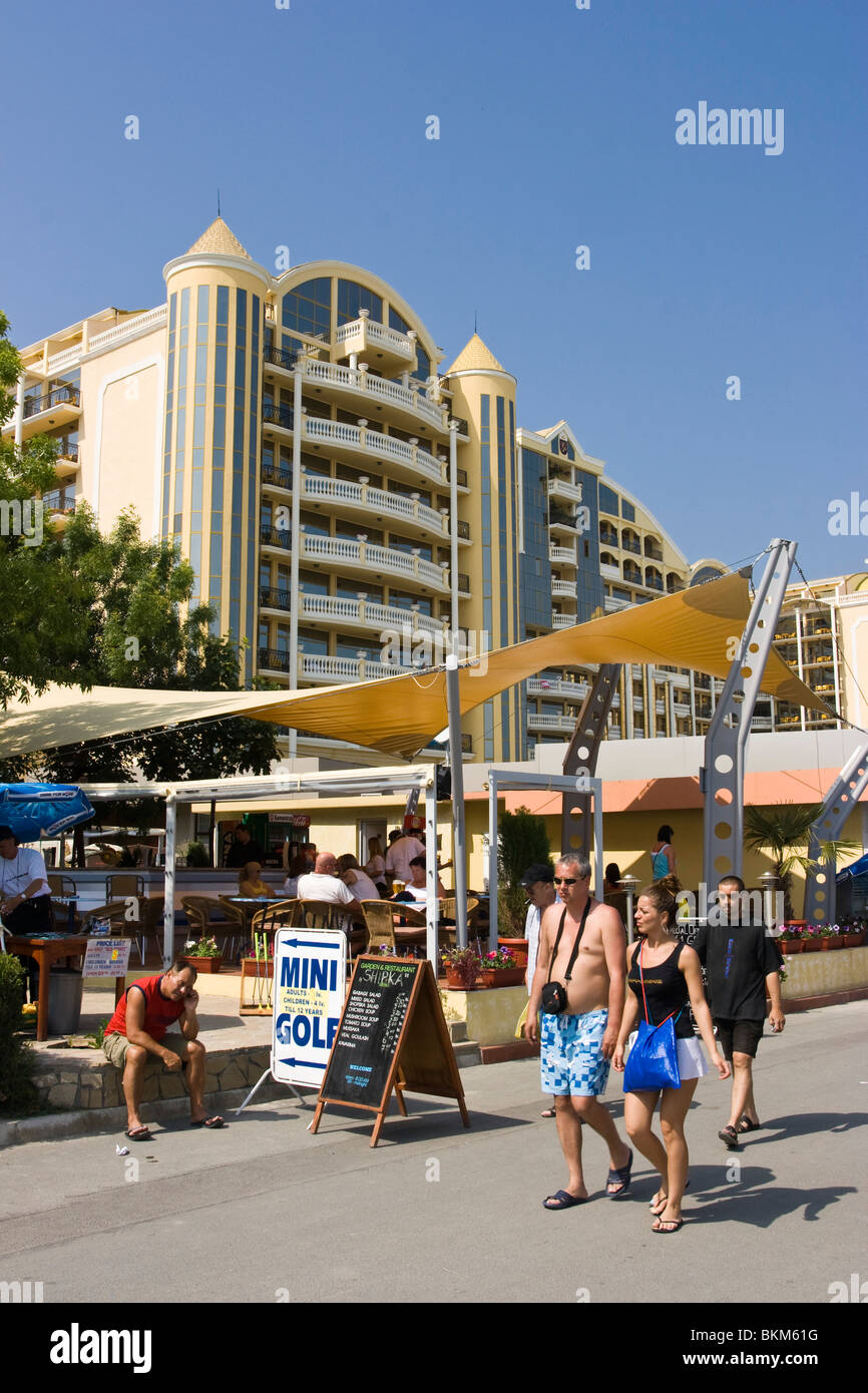 Modern architecture, Sunny beach, (Slunchev Bryag), wellknown resort ...