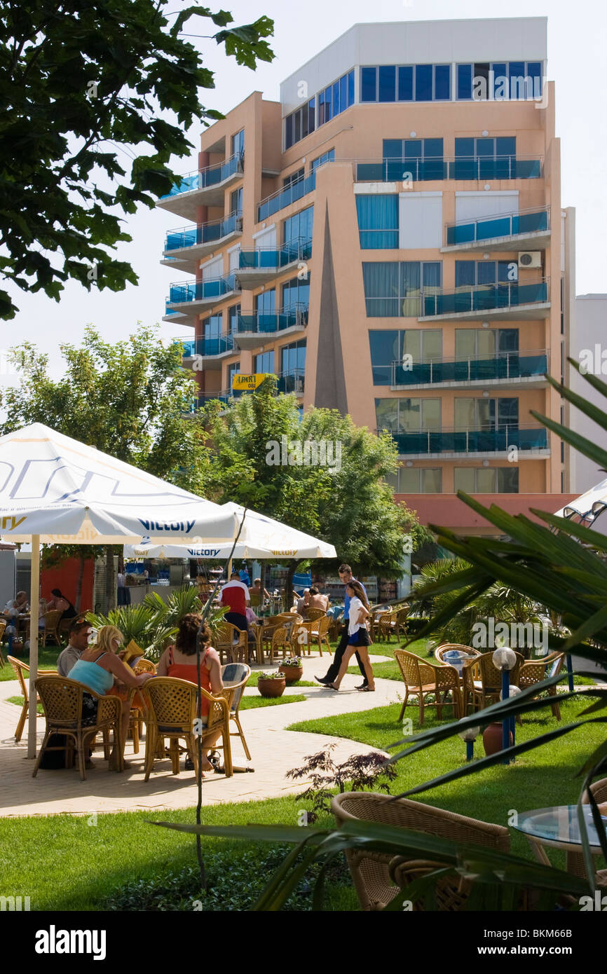 Modern architecture, Sunny beach, (Slunchev Bryag), Black Sea, Balkan ...