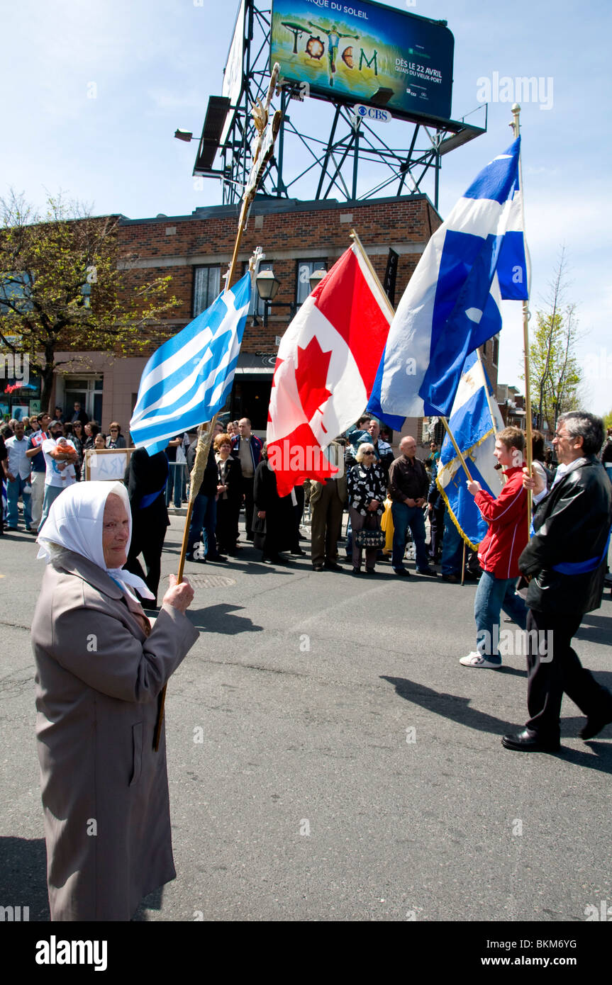 Greek parade to celebrate the independence of Greece in Montreal Canada ...