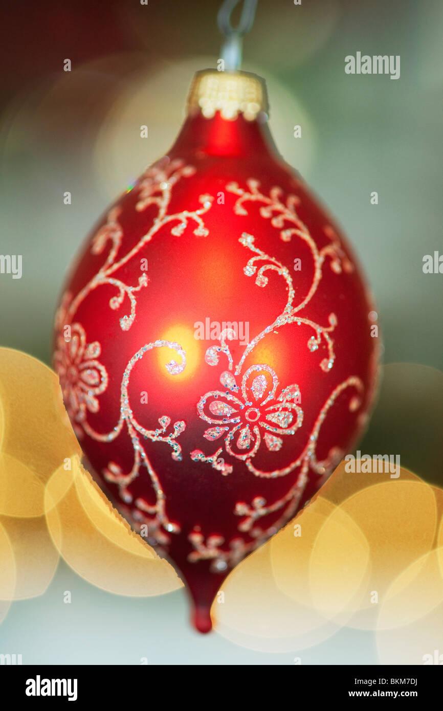 A Red Christmas Tree Ornament Stock Photo - Alamy