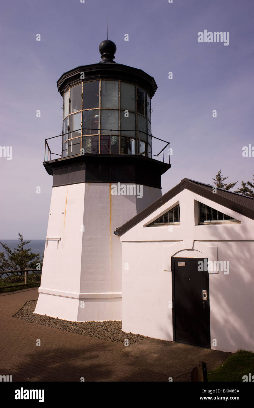 People walk out to Cape Mears Lighthouse Station Oregon State West ...