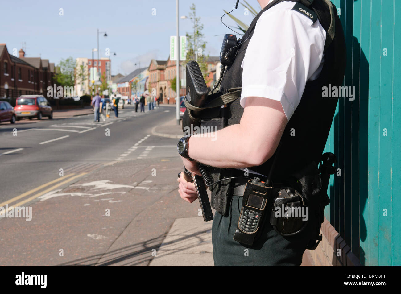 Policeman standing on road hi-res stock photography and images - Alamy