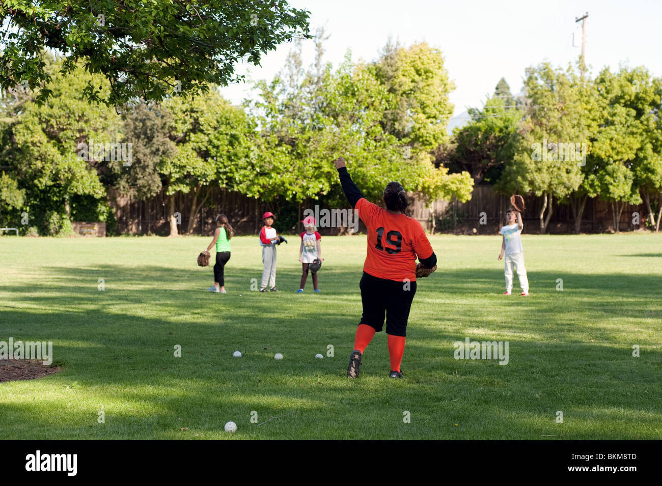 Adult softball game hi-res stock photography and images - Alamy