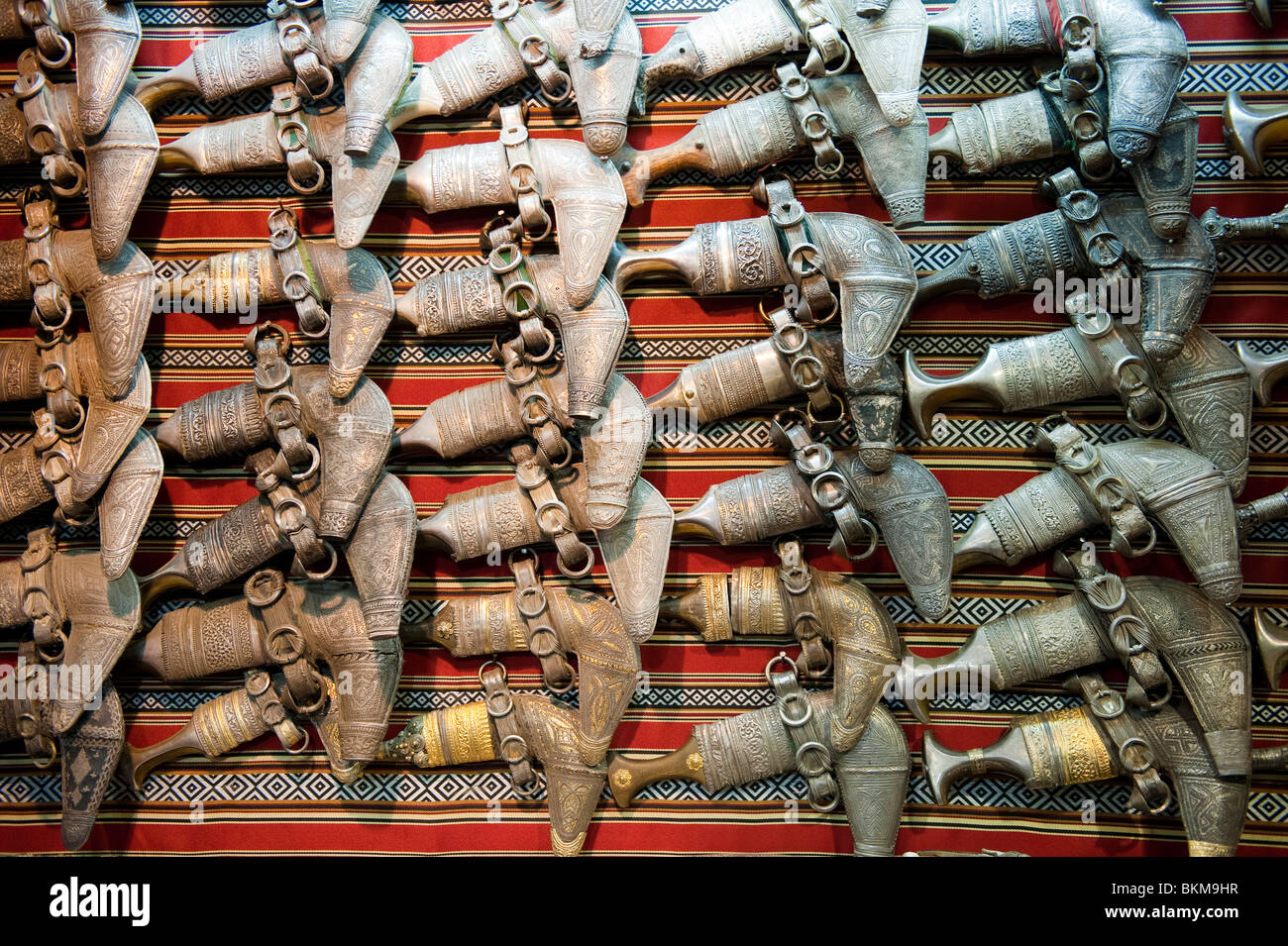 Khanjar or Traditional Curved Ceremonial Daggers for Sale on a Market ...