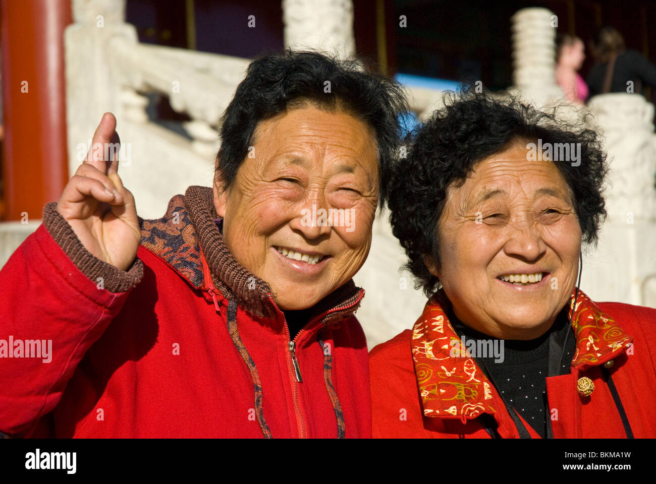 Happy senior Chinese women Beijing China Stock Photo - Alamy