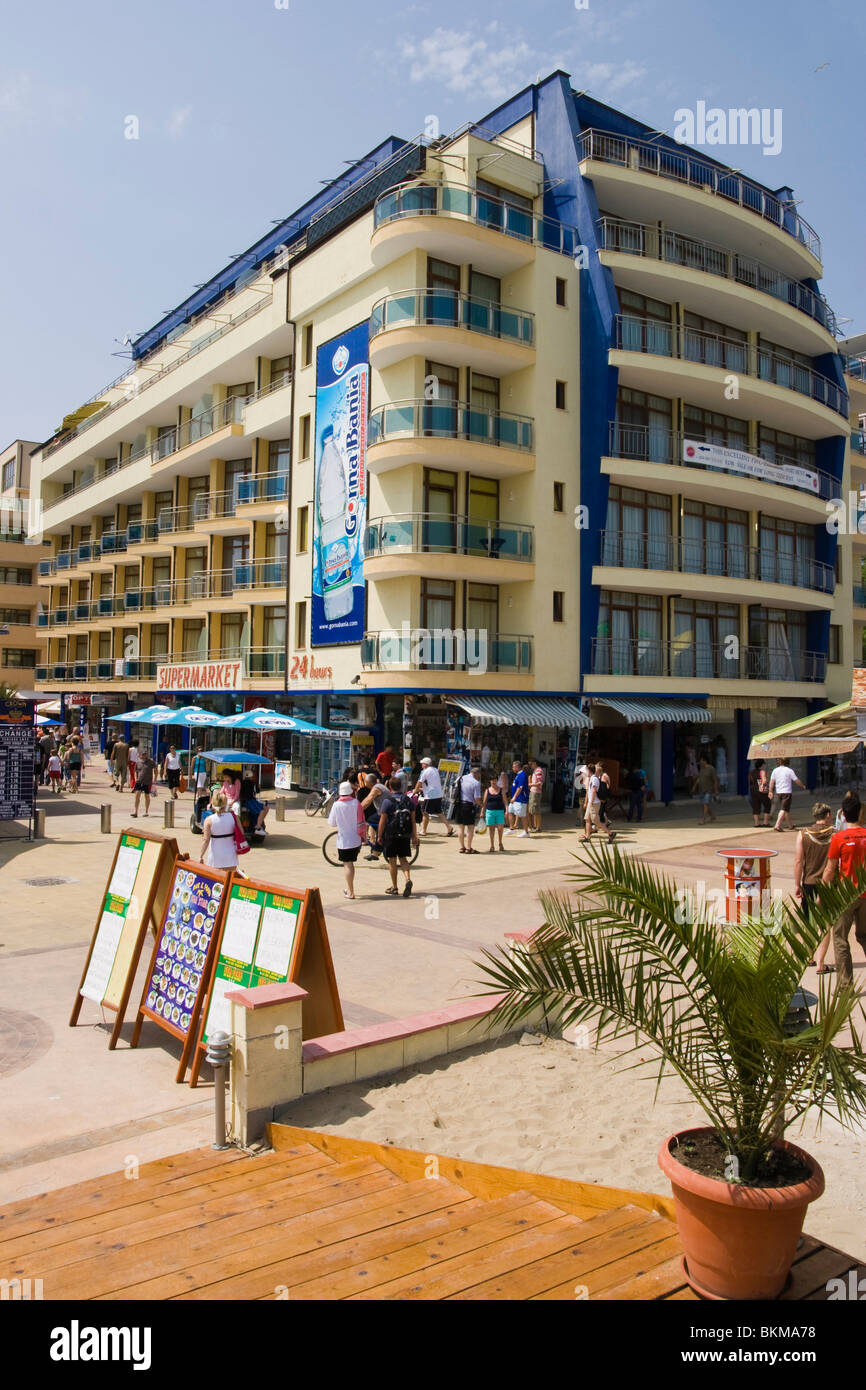 Modern architecture, Sunny beach, (Slunchev Bryag), wellknown resort ...